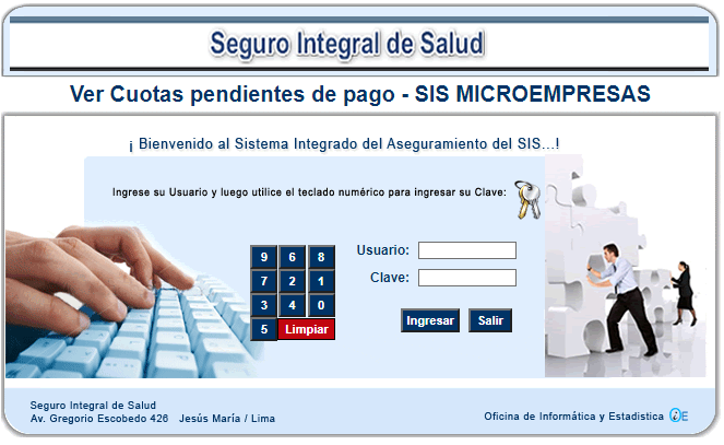 Seguro SIS microempresas, ver cuotas pendientes de pago 2024 – ESTUDIO ...