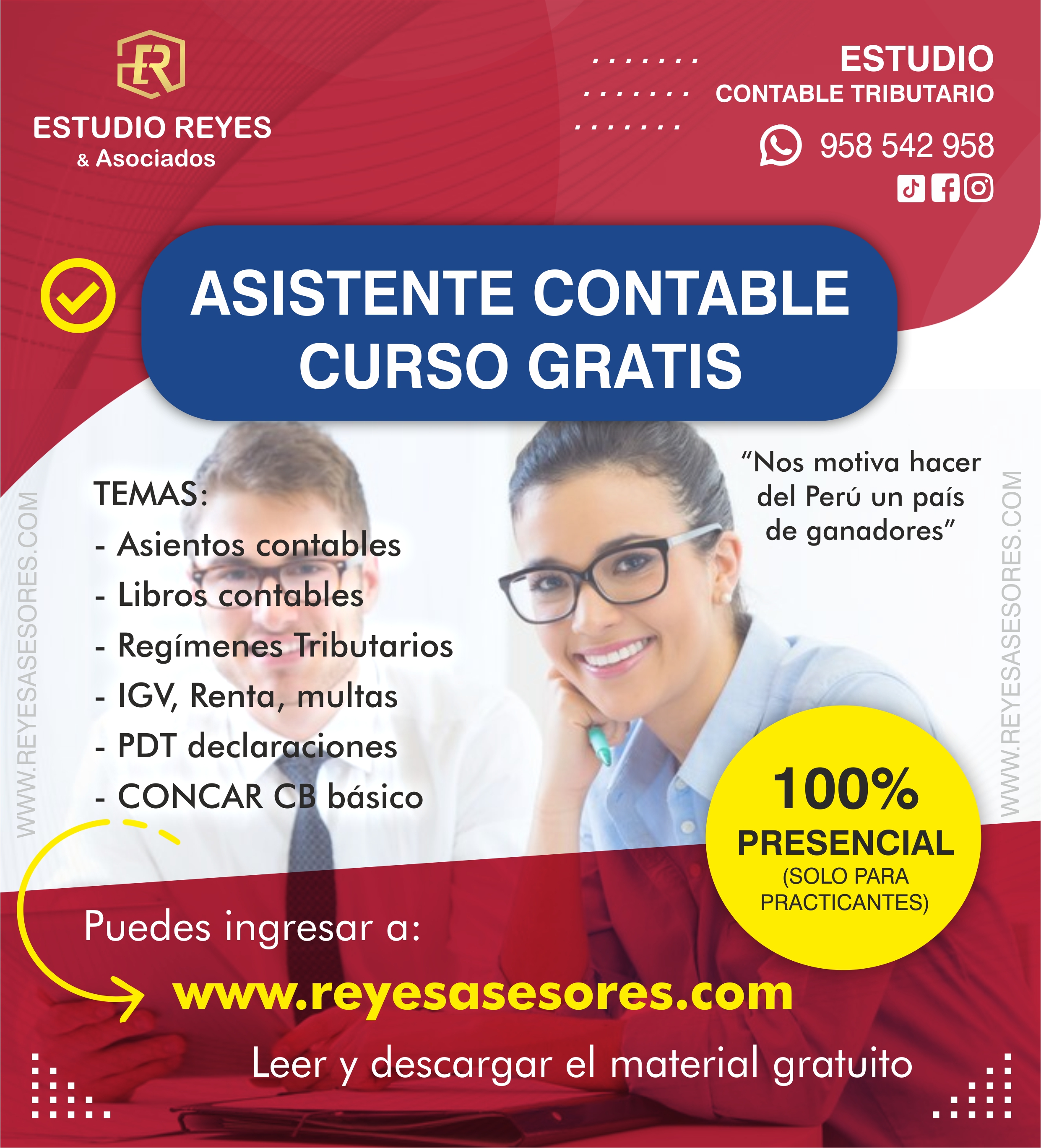 [¡Gratis!] Curso Asistente Contable | Estudio Reyes – ESTUDIO REYES & ASOCIADOS